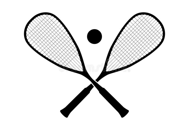 Squash rackets and ball stock illustration. Illustration of racket ...