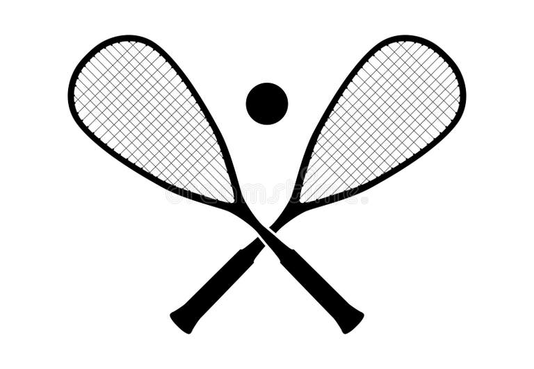 Squash rackets and ball stock illustration. Illustration of racket ...