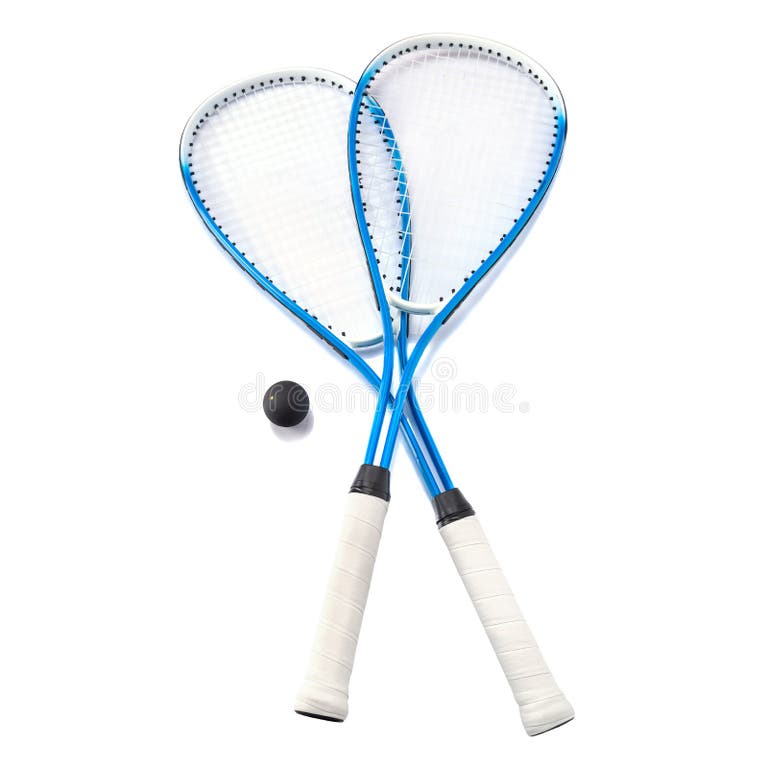 Squash rackets over white stock photo. Image of piece - 37929818