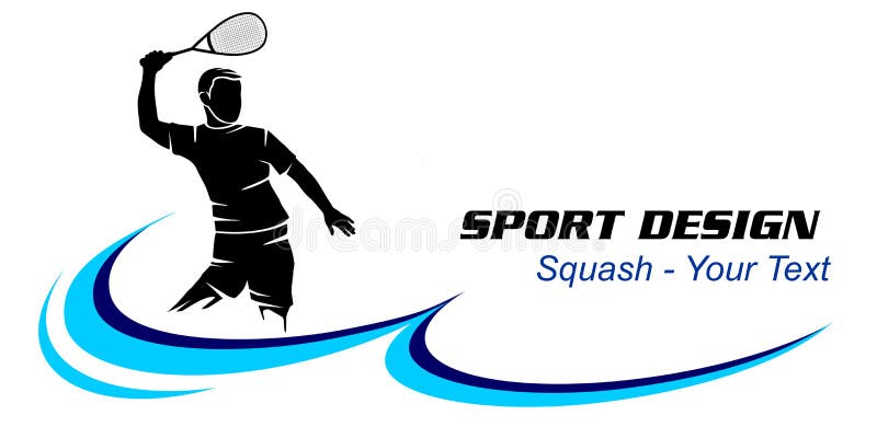Squash Sport Logo in Vector Quality. Stock Vector - Illustration of ...