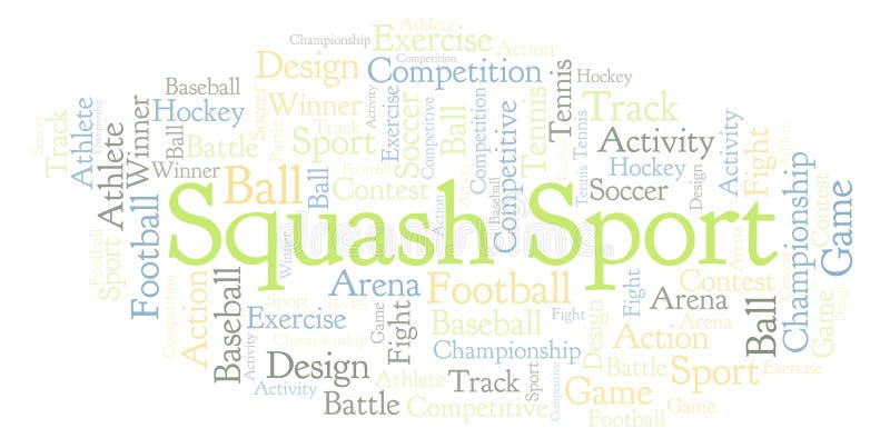Squash word cloud stock vector. Illustration of recreation - 180168998