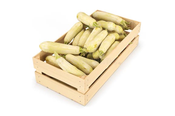 Squash in a Wooden Box. Isolated. 3D Rendering Stock Photo - Image of ...