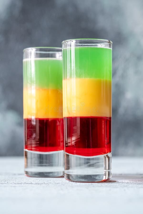 Squashed Frog Cocktail stock image. Image of melon, grenadine - 266530375