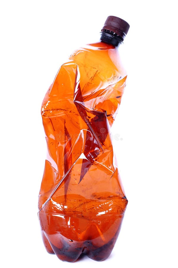 Squashed plastic bottle stock photo. Image of bottle - 11080292