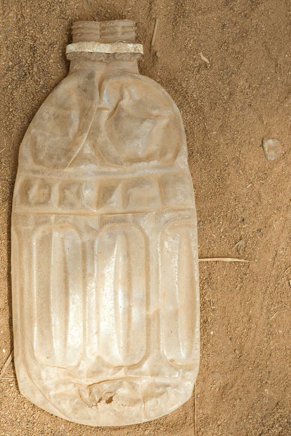 Squashed Plastic Bottle on Road Stock Image - Image of pollution ...