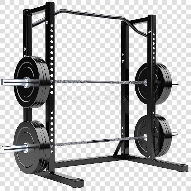 Squat Racks Transparent Background Realistic Element Stock Illustration ...