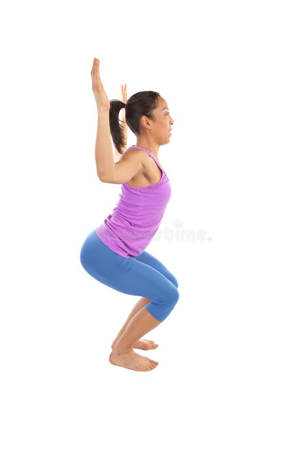 Squat yoga stock photo. Image of relax, japanese, exercise - 12942526