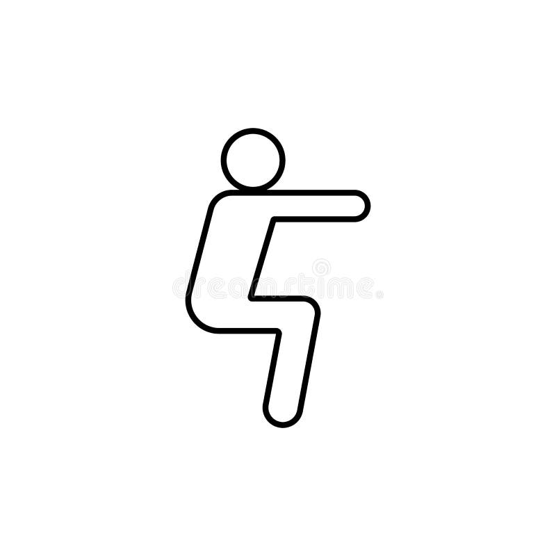 Gym Boy Squats Icon, Cartoon Style Stock Illustration - Illustration of ...