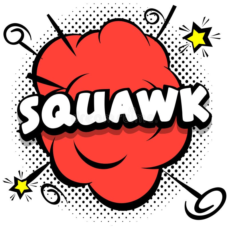 Squawk Comic Bright Template with Speech Bubbles on Colorful Frames ...