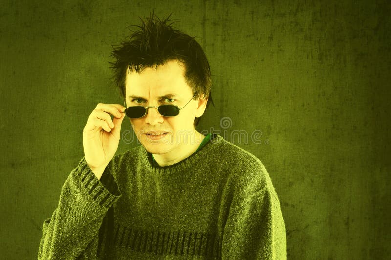 Squeamish man. stock image. Image of attentive, male - 40115689