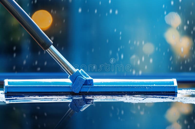 Squeegee Excellence Conceptual Image of Window Cleaning with a Rubber ...