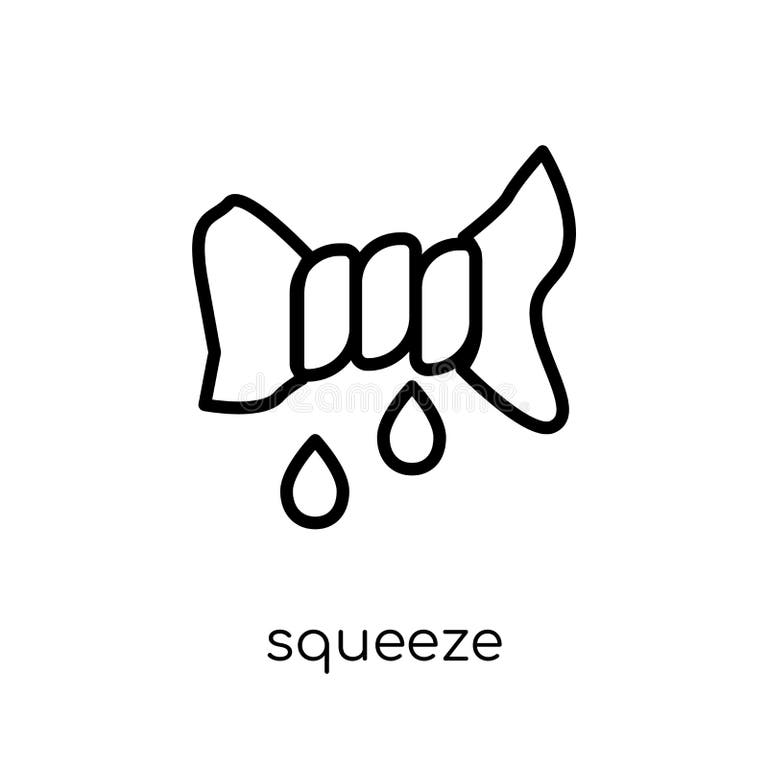 Squeeze Icon. Trendy Modern Flat Linear Vector Squeeze Icon on W Stock ...