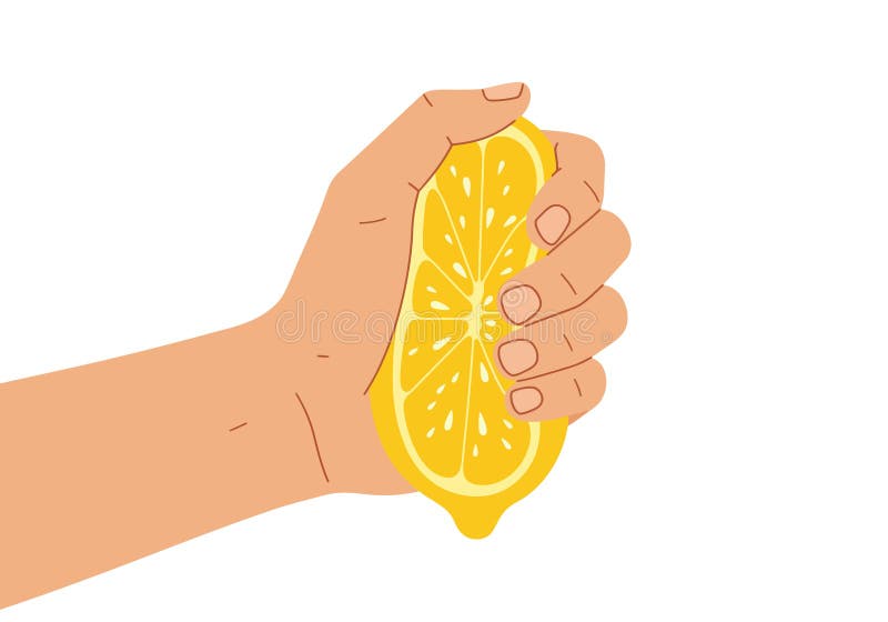 Squeeze lemon clipart stock vector. Illustration of citrus - 370503303