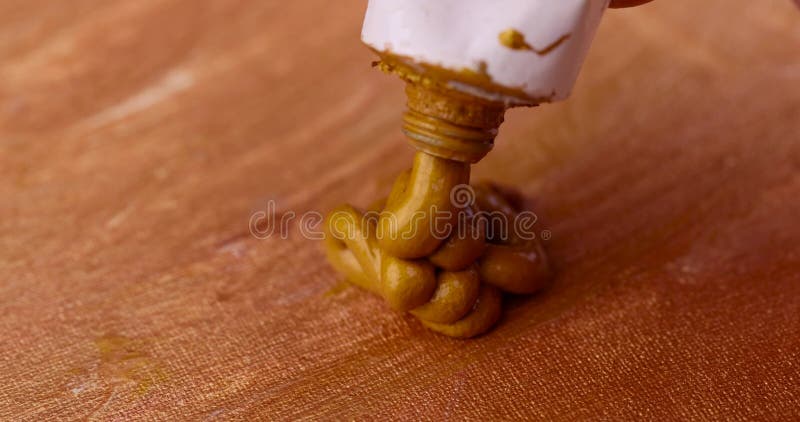 Squeeze Paint from the Packaging for Drawing Stock Video - Video of ...