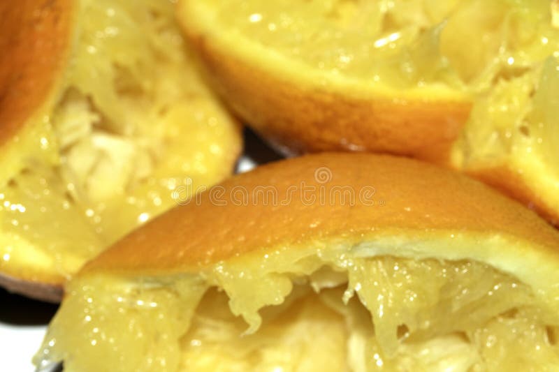 Squeezed Crushed Orange Skin on White Background Stock Photo - Image of ...