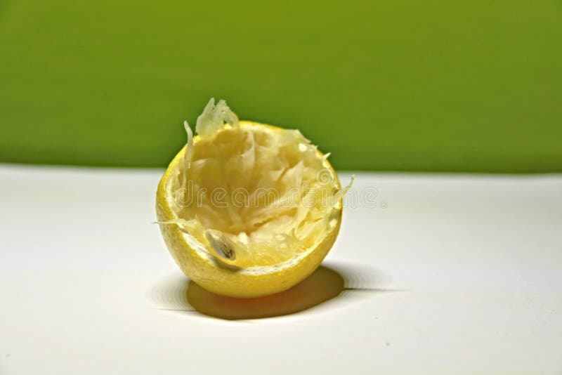 Squeezed lemon stock photo. Image of white, lemon, sour - 37113532