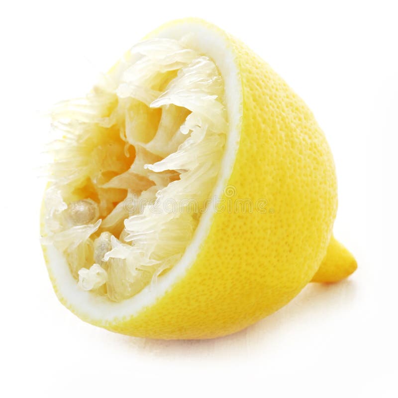 Squeezed Lemon stock image. Image of isolated, eating - 166380125