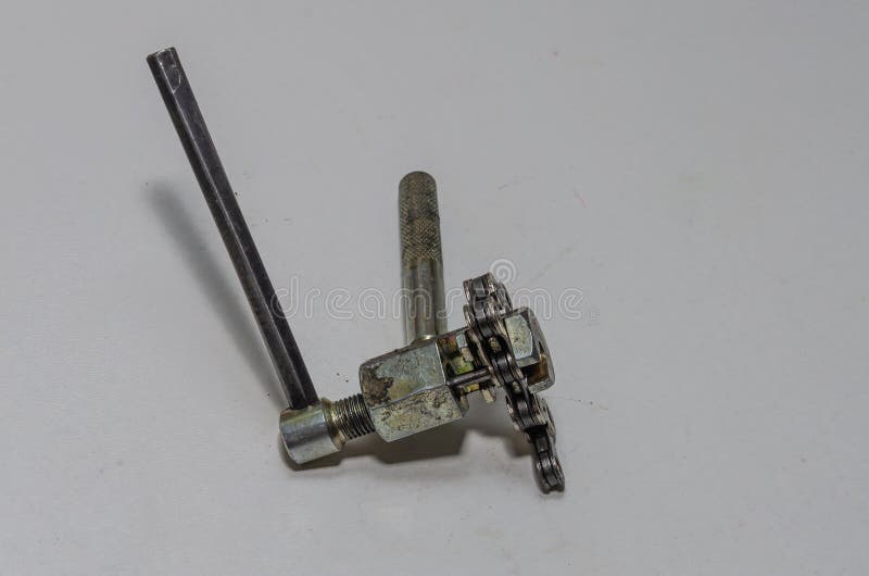 Squeezer for Disassembling a Bicycle Chain in a Repair Shop Stock Image ...