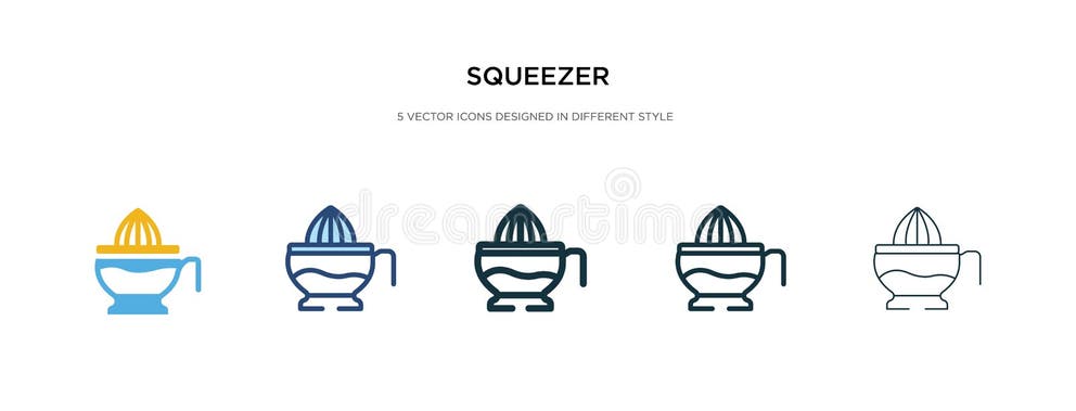 Squeezer Icon in Different Style Vector Illustration. Two Colored and ...