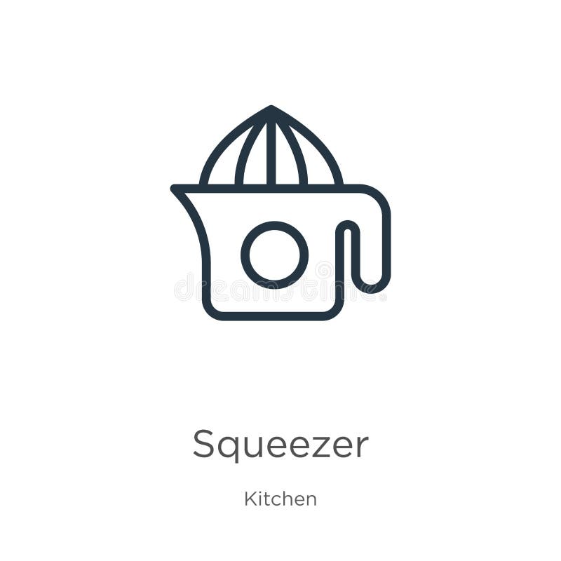 Squeezer Linear Icon. Modern Outline Squeezer Logo Concept on Wh Stock ...