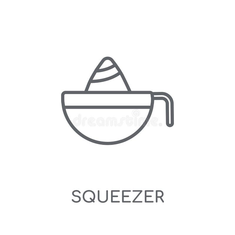 Squeezer Linear Icon. Modern Outline Squeezer Logo Concept on Wh Stock ...