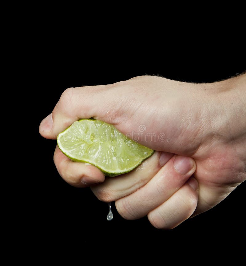 Hand Squeezing A Drop Of Lime Stock Photo - Image of crisp, food: 2788564