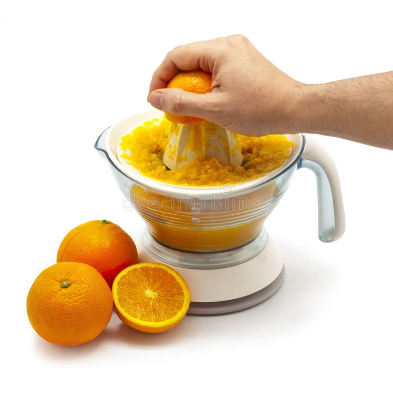 Squeezing Orange Juice stock photo. Image of hands, food - 19432342