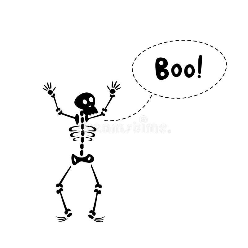Squelette drôle illustration de vecteur. Illustration du humain - 43006764