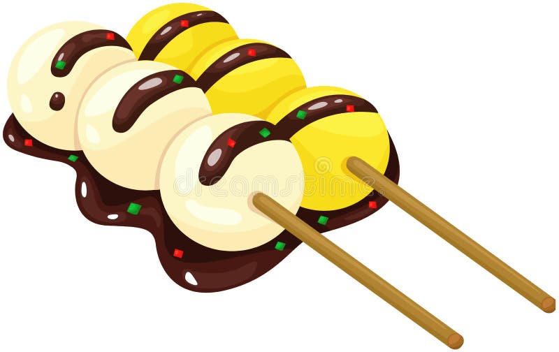 Squid ball stock vector. Illustration of drawing, asia - 39381781