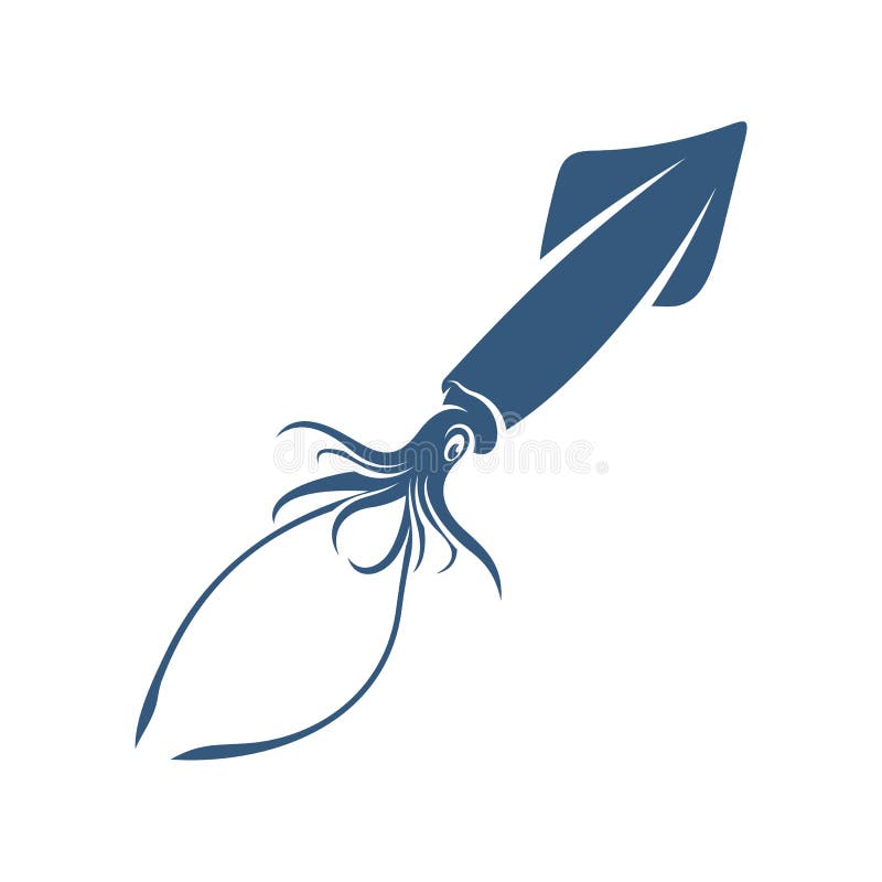 Squid Design Vector Illustration, Creative Squid Logo Template, Icon ...