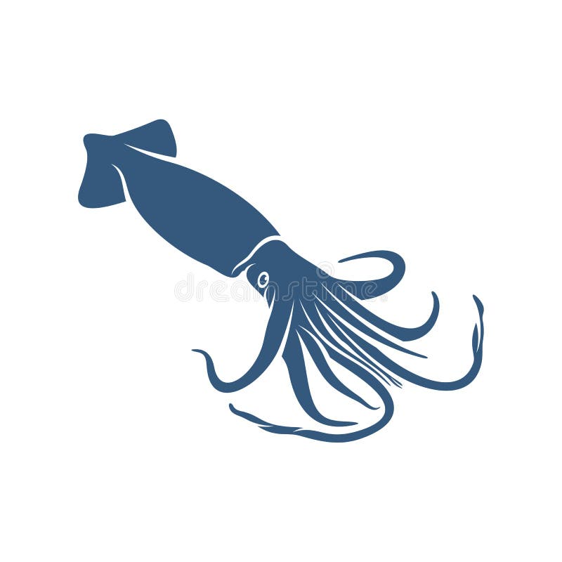 Squid Design Vector Illustration, Creative Squid Logo Template, Icon ...
