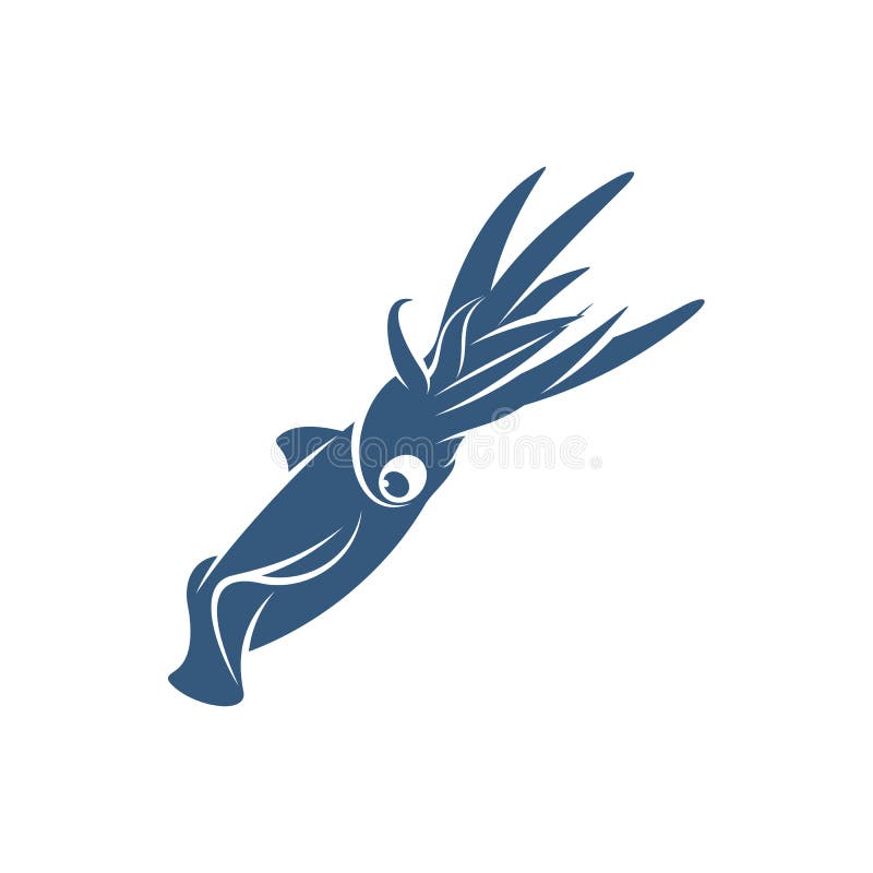 Squid Design Vector Illustration, Creative Squid Logo Template, Icon ...