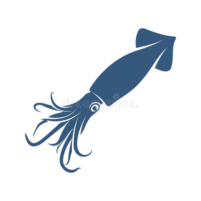 Squid Design Vector Illustration, Creative Squid Logo Template, Icon ...
