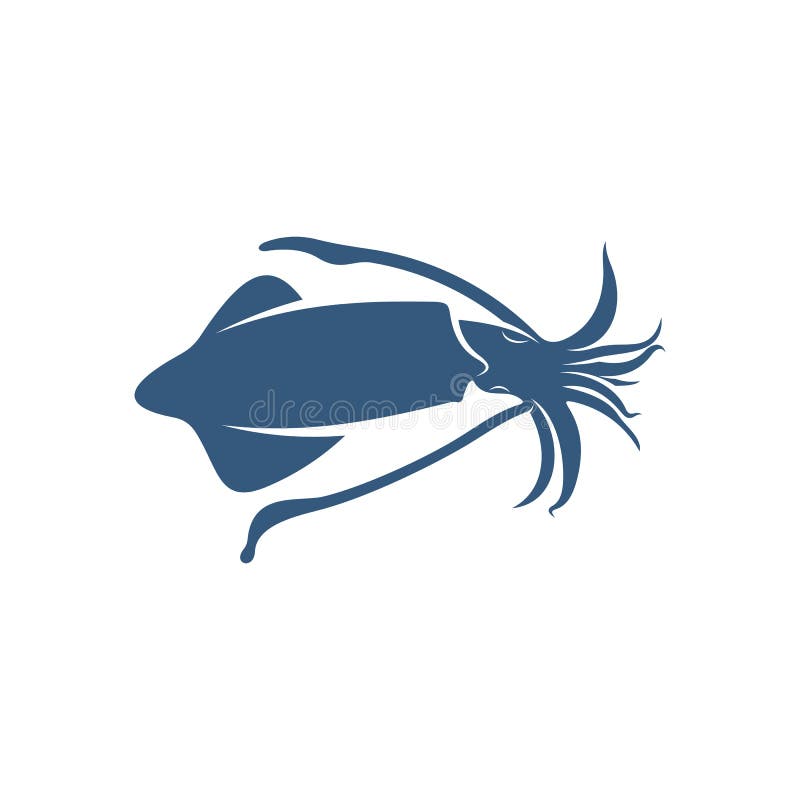 Squid Design Vector Illustration, Creative Squid Logo Template, Icon ...