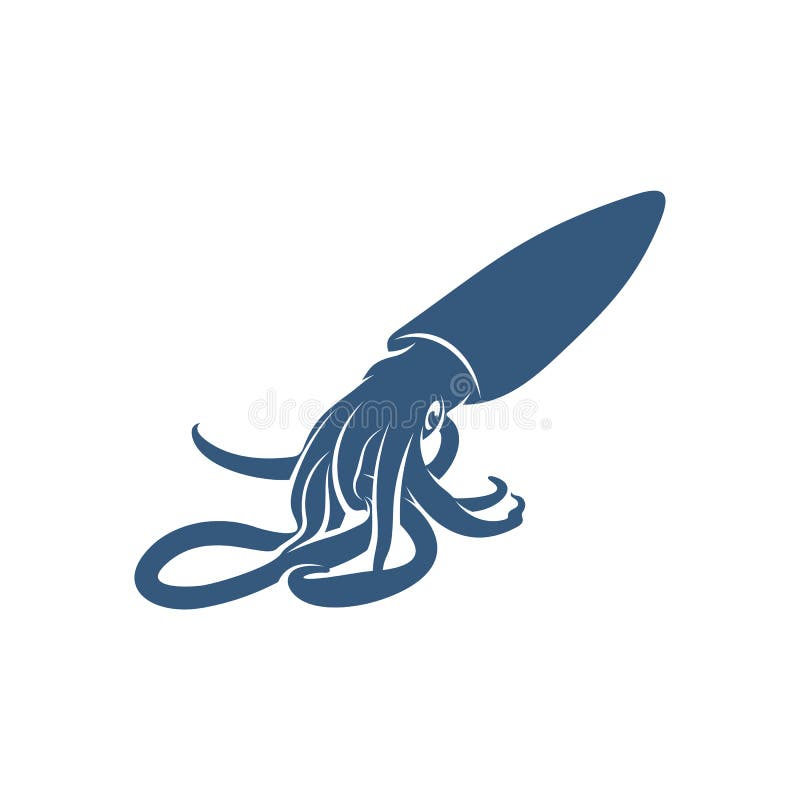 Squid Design Vector Illustration, Creative Squid Logo Template, Icon ...