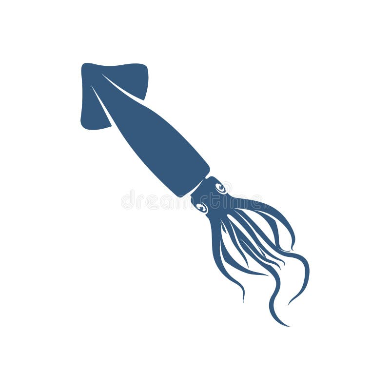 Squid Design Vector Illustration, Creative Squid Logo Template, Icon ...