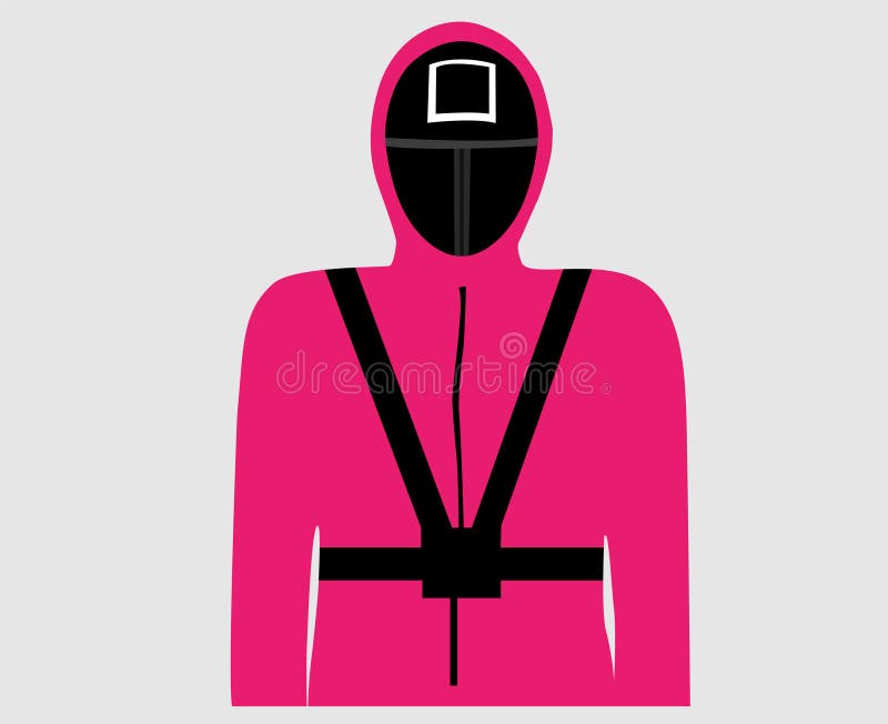 Squid Game Design Clothes Shirt Pink Square Shape Vector Editorial ...