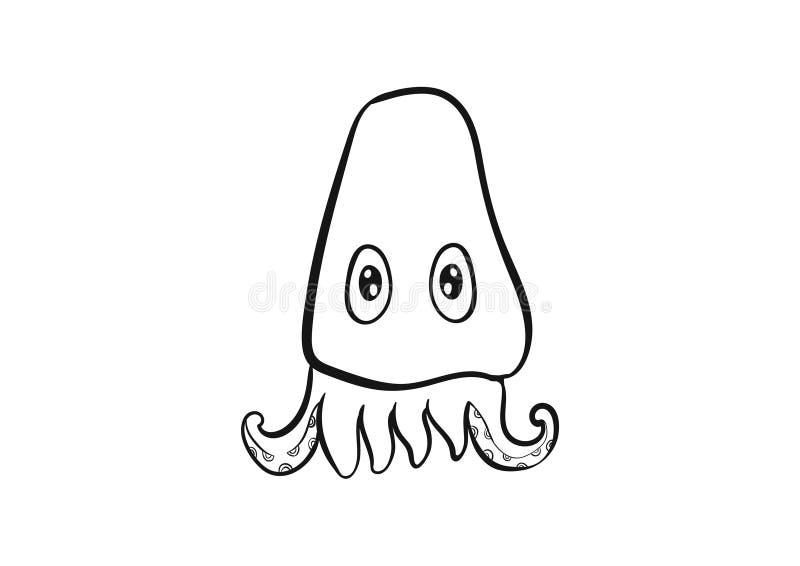 Easy Squid Drawing