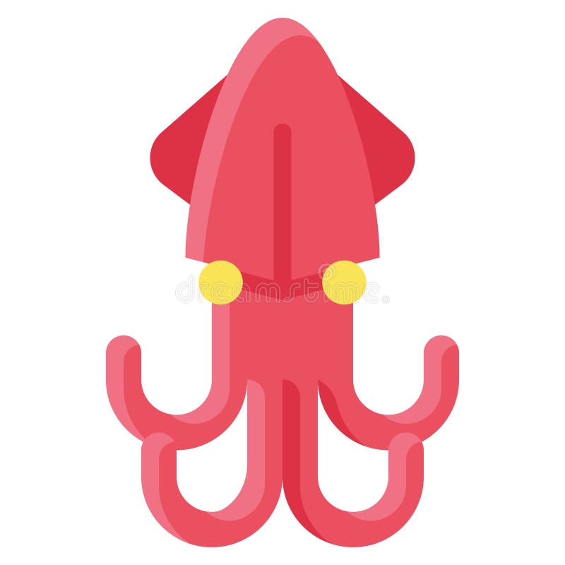 Squid Icon, Summer Vacation Related Vector Stock Vector - Illustration ...