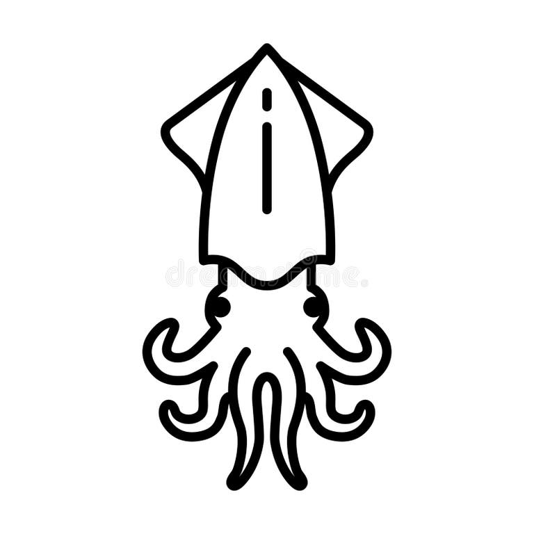 Squid Illustration Vector Design Template Basic RGB Stock Vector ...
