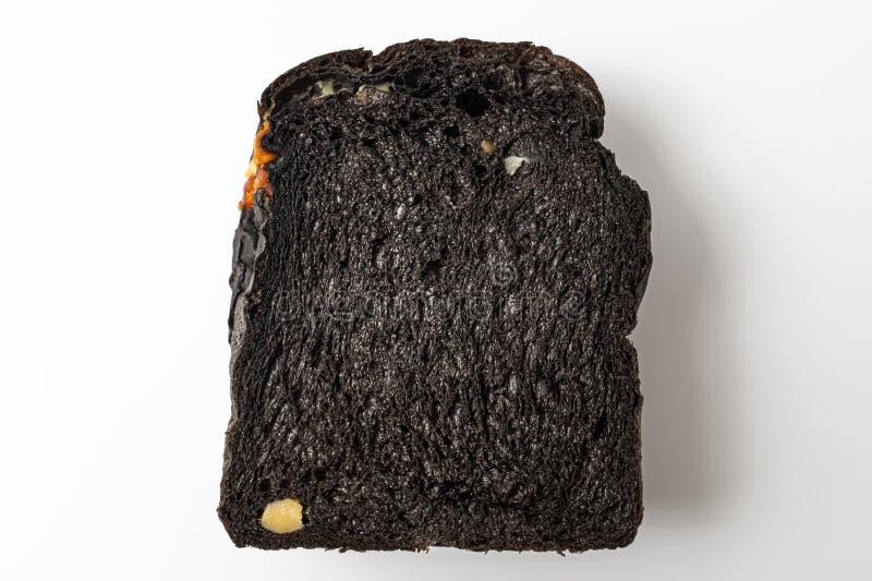 Squid-ink Sandwich Loaf on White Background Stock Photo - Image of ...