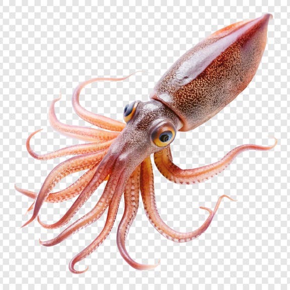 Squid Transparent Background Stock Illustration - Illustration of ...