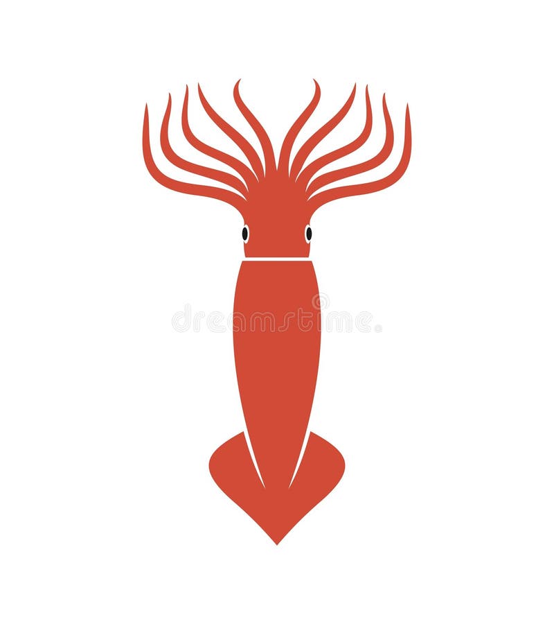 Squid Logo. Isolated Squid on White Background Stock Vector ...