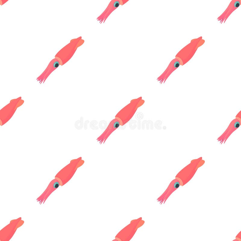 Squid Pattern Seamless Vector Stock Illustration - Illustration of ...