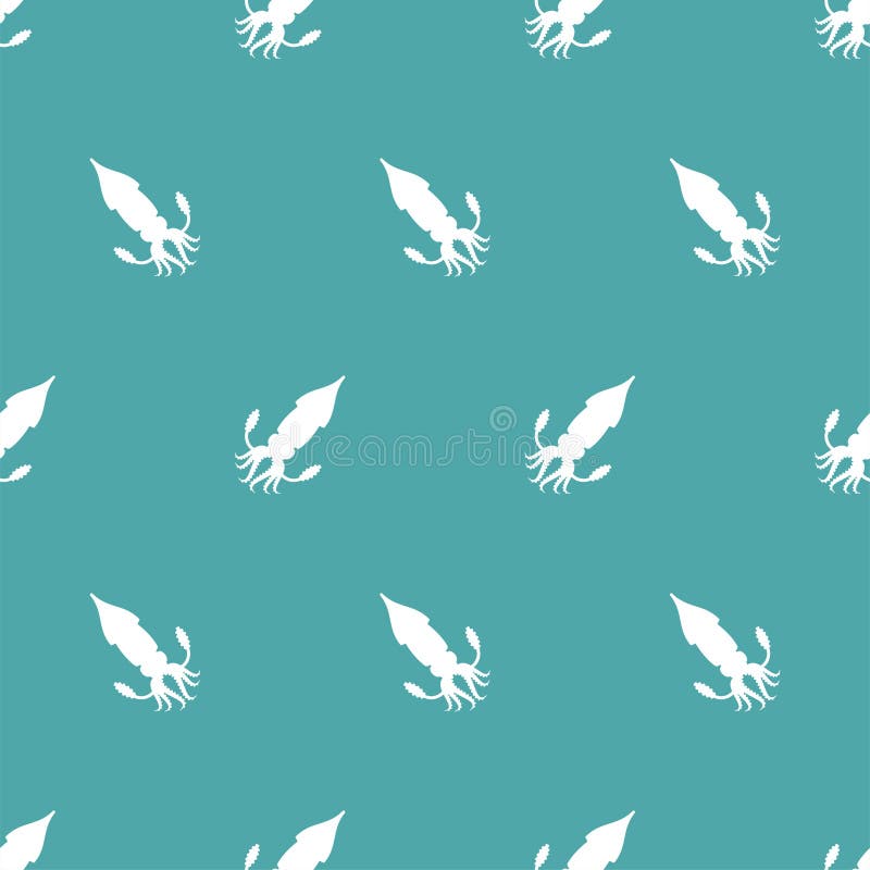 Squid Pattern Seamless. Calamary Background Stock Vector - Illustration ...
