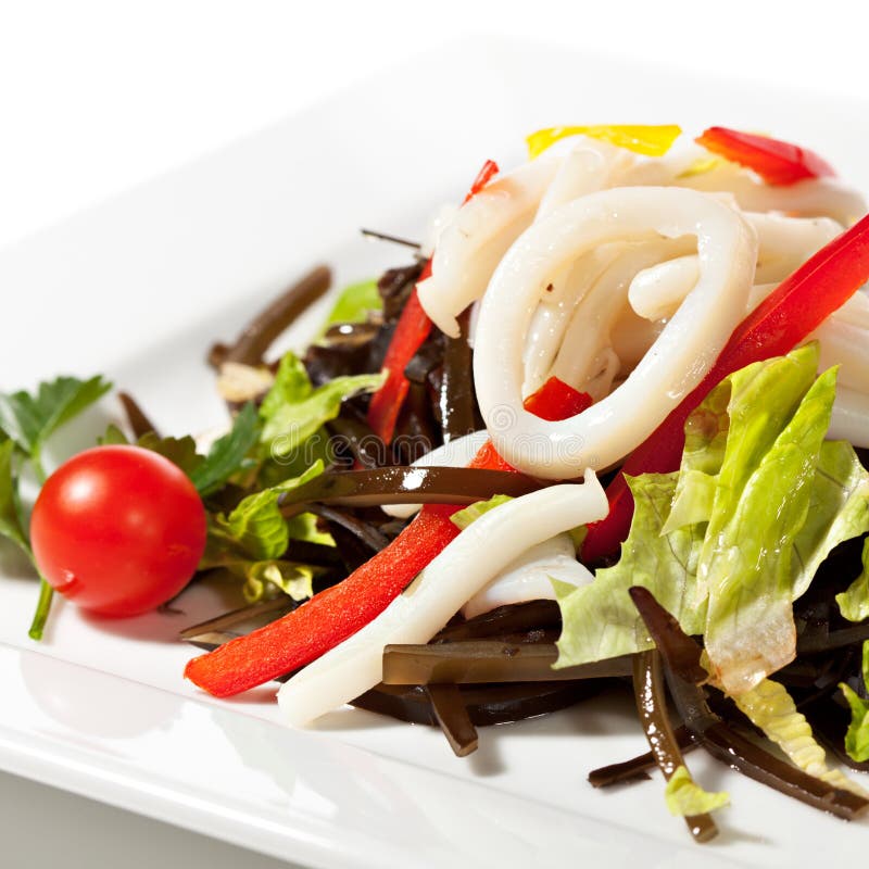 Squid Salad stock image. Image of gourmet, mixed, lunch - 42971911