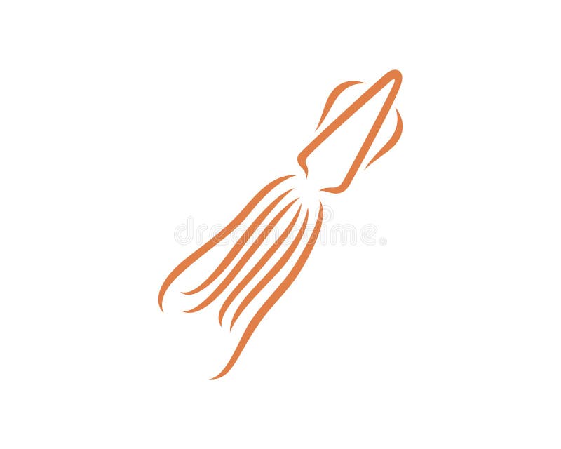 Squid Silhouette with Gentle Swimming Motion Visualized with Simple ...