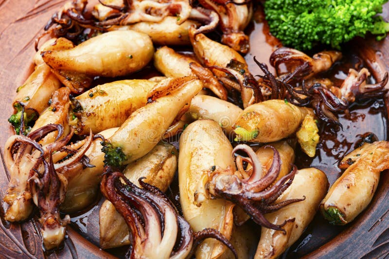 Homemade stuffed squid stock image. Image of macro, mediterranean ...