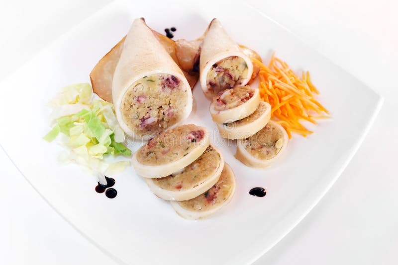 Squid stuffed stock photo. Image of italian, filled, delicious - 75254216