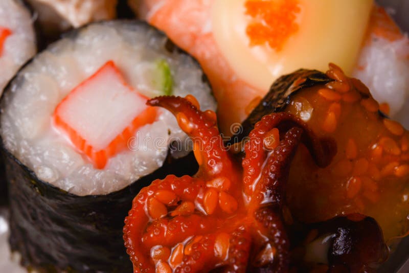 Squid Sushi Tako stock photo. Image of gourmet, healthy - 85945328